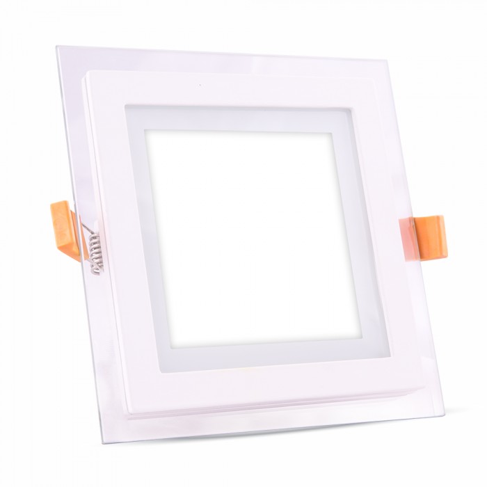 VT-1202G SQ 12W GLASS LED PANELS COLORCODE:4000K SQUARE - Planete LED ...